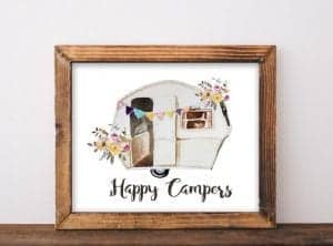 23 Happy Camper Decor Ideas & Gifts to Give for 2019