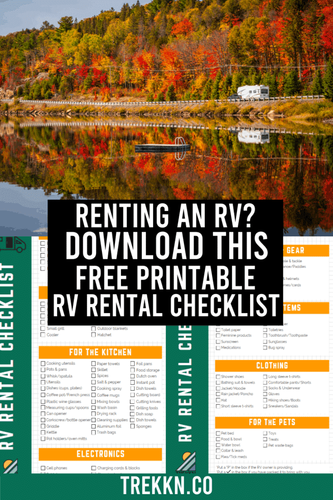 RV Rental Tips & Printable Checklist for a Smooth Maiden Voyage